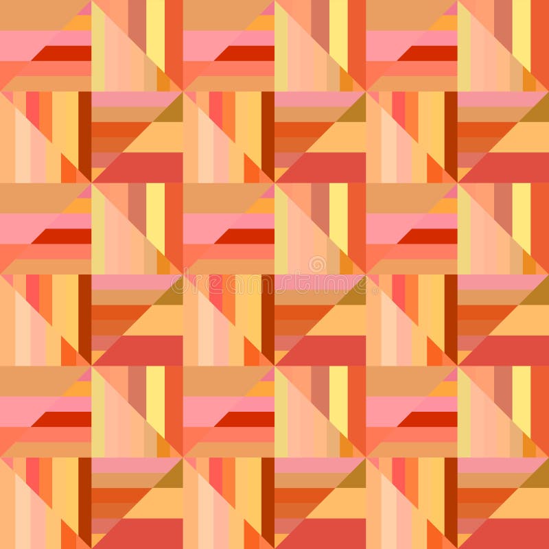 Colorful Geometric Striped Triangle Pattern - Vector Tiled Mosaic ...