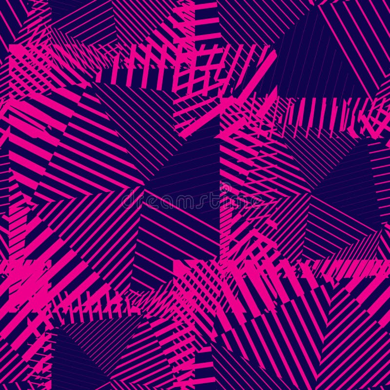 Colorful Geometric Tiles Seamless Pattern, Magenta Vector Mosaic Stock ...
