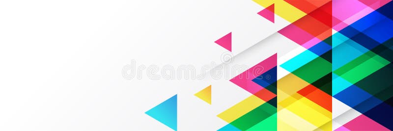 Colorful Geometric Triangle Banner Background Stock Vector ...