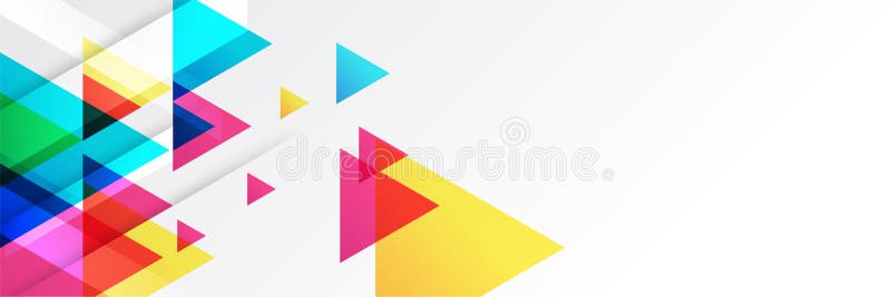 Colorful Geometric Triangle Banner Background Stock Vector ...