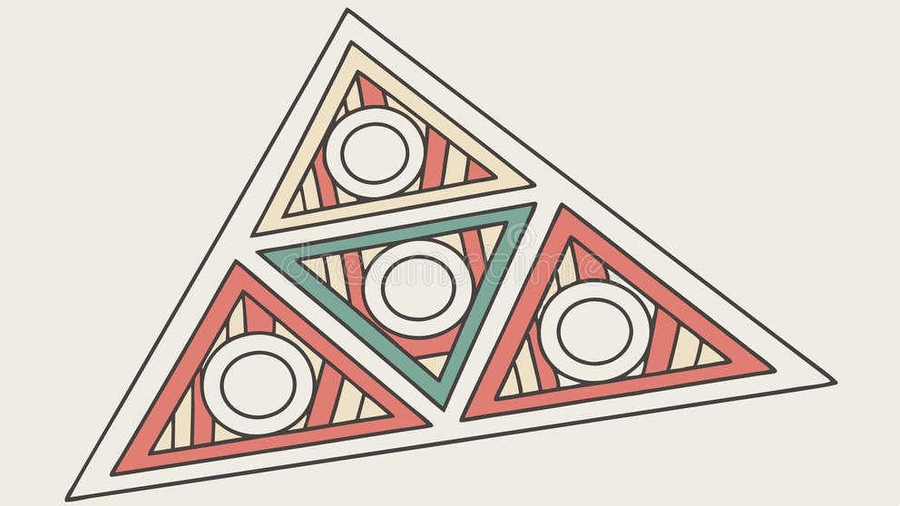 Colorful Geometric Triangle. Intricate Patterned Design, Vector Design ...