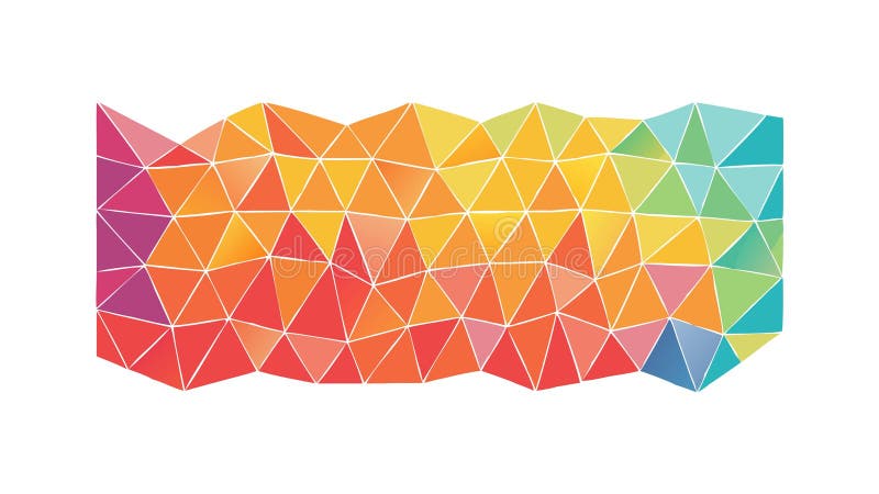 Colorful Geometric Triangle Pattern, Abstract Polygonal Vector ...