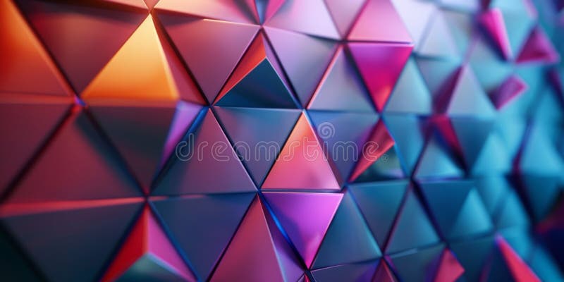 Colorful Geometric Triangle Pattern Background Stock Illustration ...