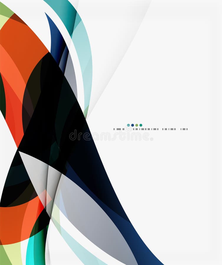 Colorful Geometric Wave Abstract Background Stock Vector - Illustration ...