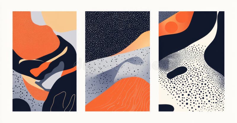 Colorful Geometric Wave Wall Art from the 1940s in a Mid-century Modern ...