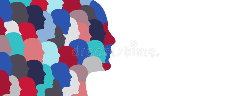 Colorful Geometrical Head Shapes - Diversity Concept Stock Vector ...