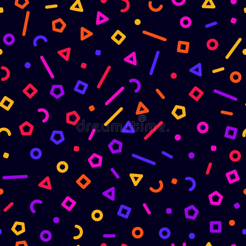 Colorful Geometrical Shapes, Seamless Background, Illustration Stock ... Colorful Geometrical Shapes, Seamless Background, Illustration Stock ...
