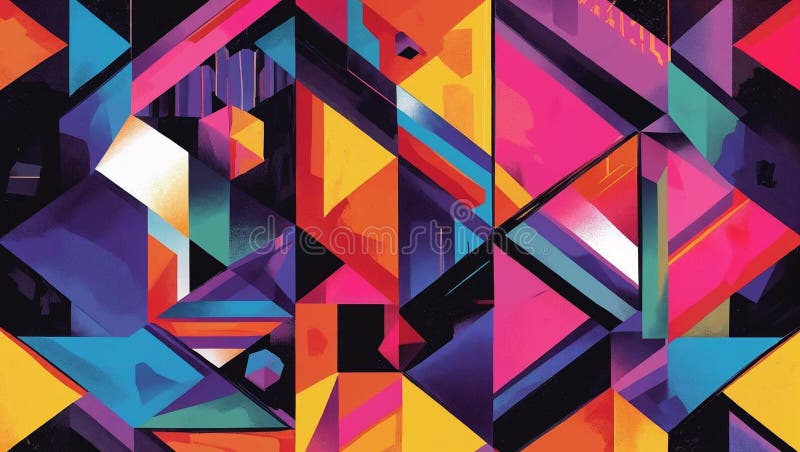 Colorful Geometry stock illustration. Illustration of textile - 385152567