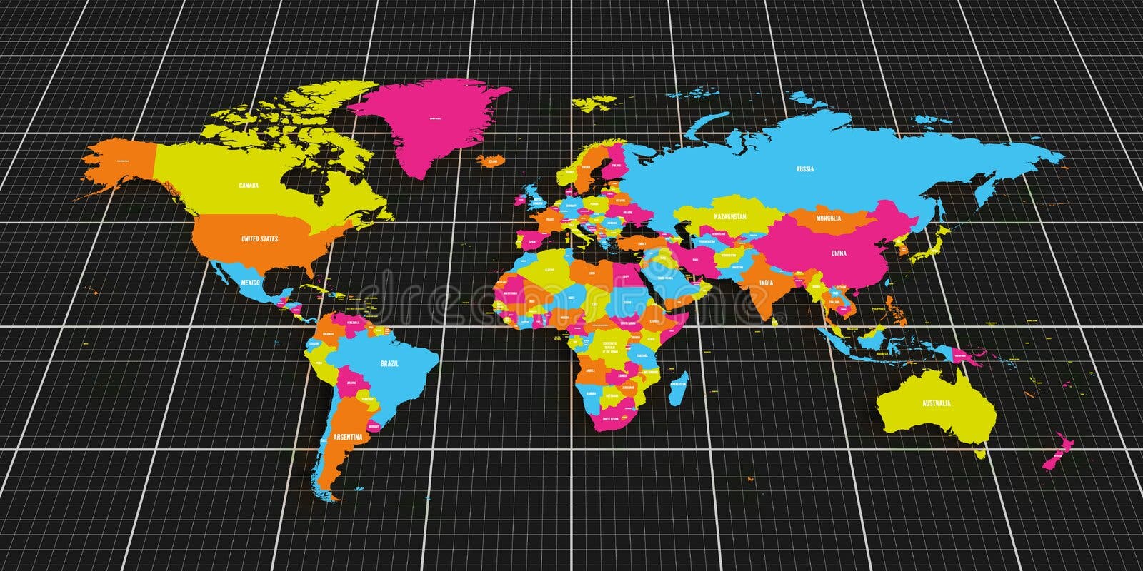 Geopolitical World Map. High Detail Political Map with Country Names ... Geopolitical World Map. High Detail Political Map with Country Names ...