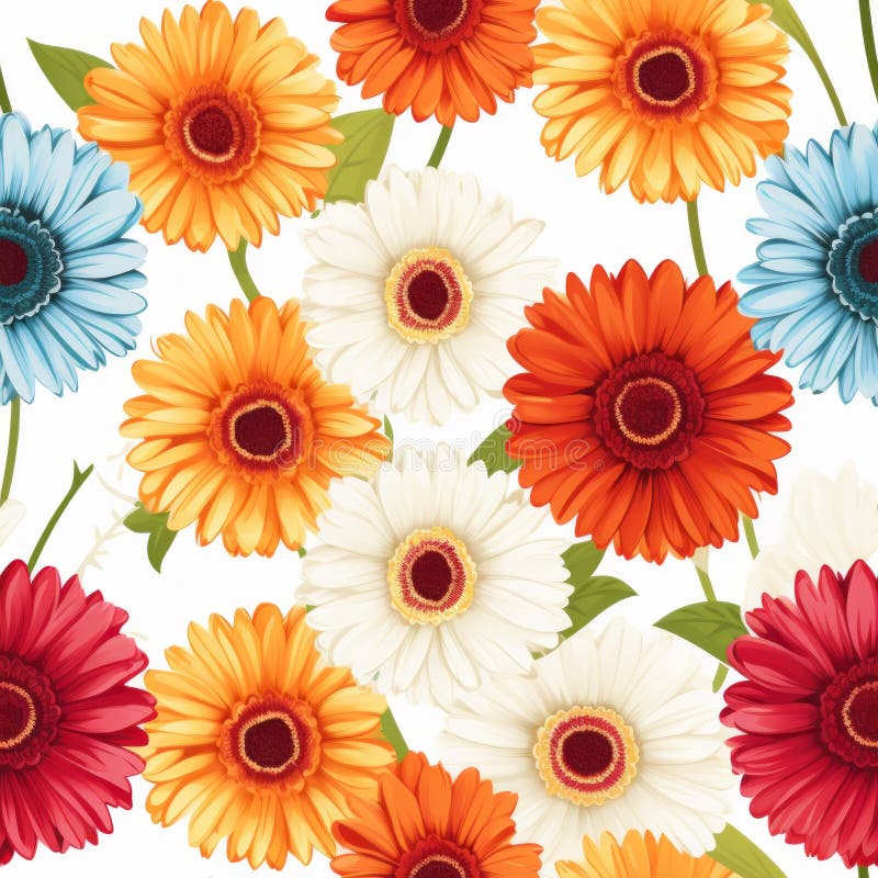 Realistic Gerbera Flowers Stock Illustrations – 889 Realistic Gerbera ...