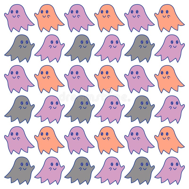 COLORFUL GHOSTS DESIGN PATTERN TEXTURE BACKGROUND Stock Vector ...