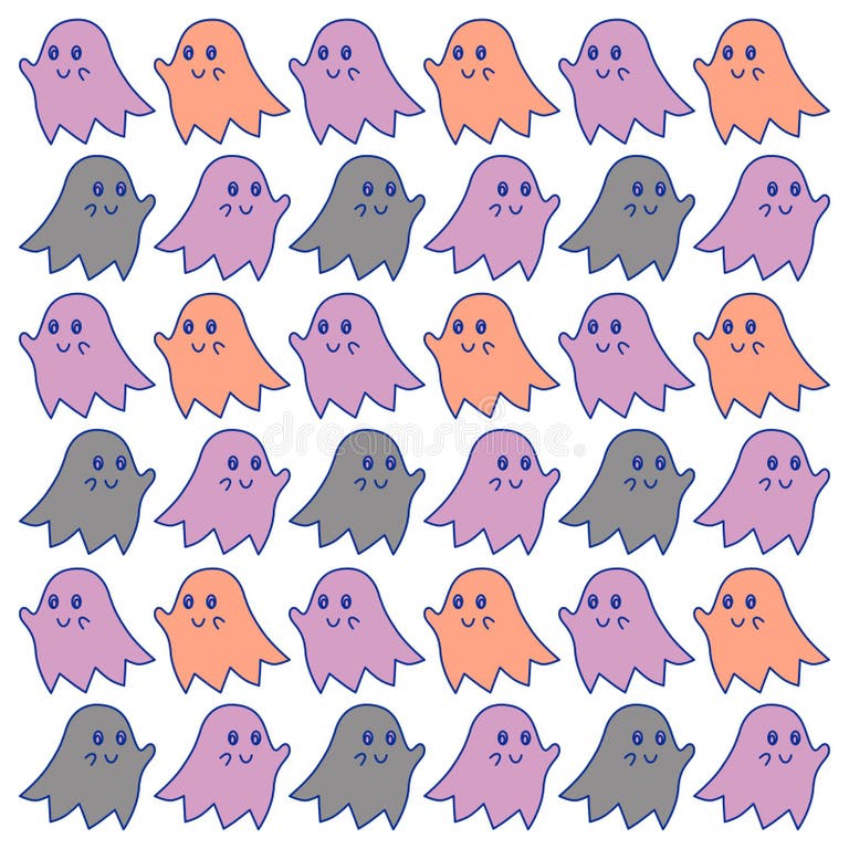 COLORFUL GHOSTS DESIGN PATTERN TEXTURE BACKGROUND Stock Vector ...