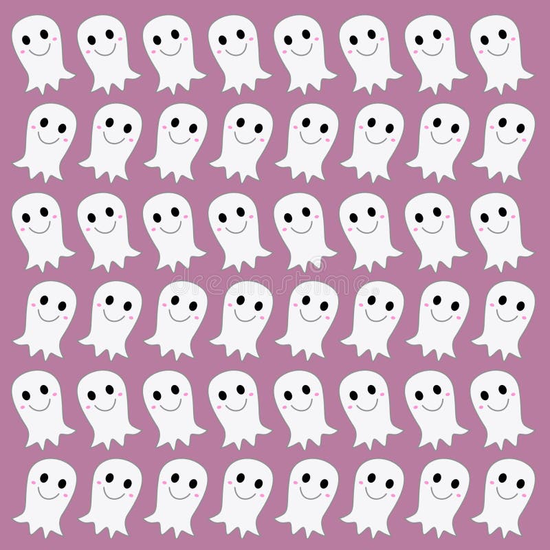 Colorful Ghosts Halloween Design Pattern Stock Vector - Illustration of ...