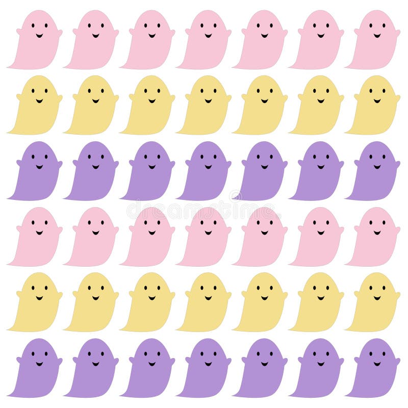 COLORFUL GHOSTS HALLOWEEN DESIGN PATTERN Stock Vector - Illustration of ...