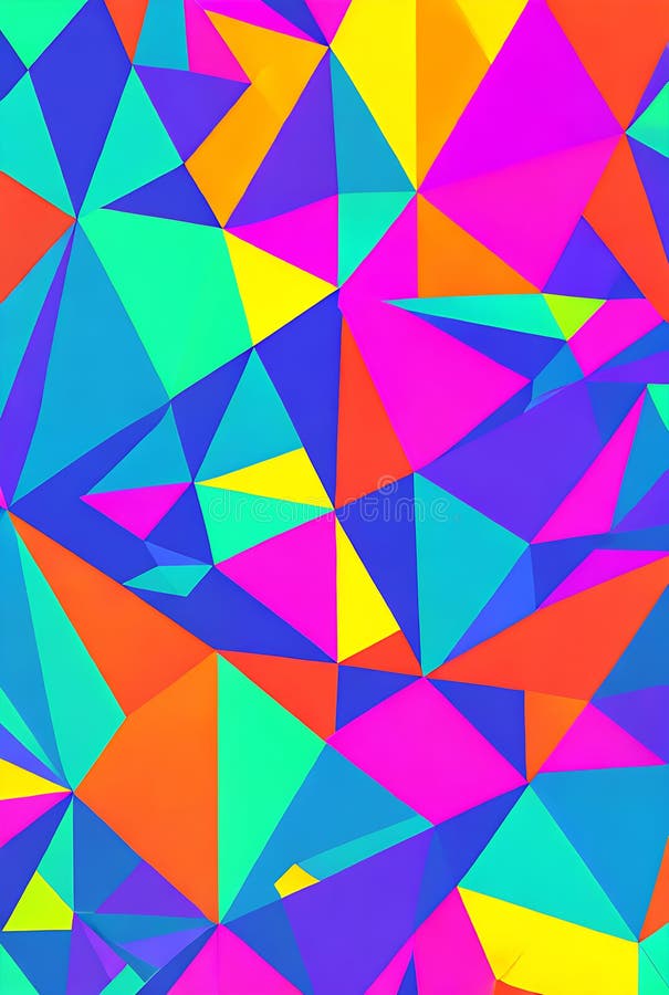 Colorful Abstract Geometric Background with Giant Panels. Stock ...