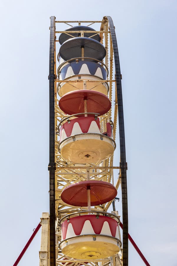 Colorful Giant Wheels in Park Amusement Stock Image - Image of colorful ...