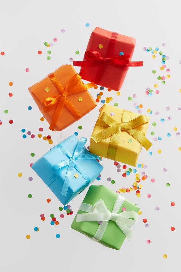Colorful gift boxes stock photo. Image of celebration - 102069322