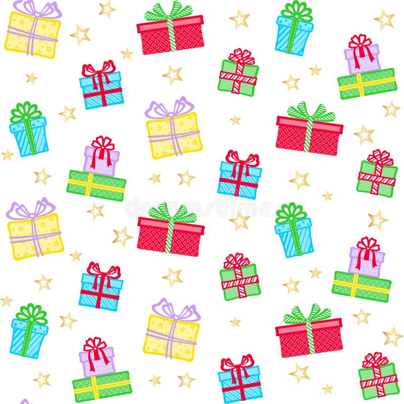 Seamless Background with Colorful Gift Boxes. Design Template Stock ...