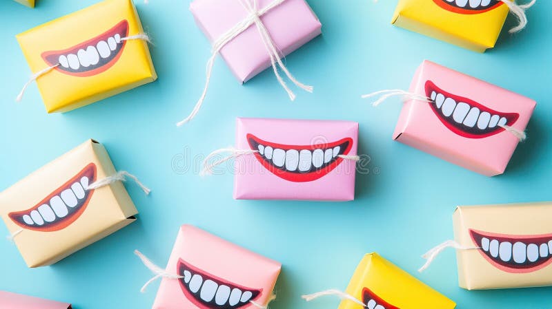 Colorful Gift Boxes Smiling Faces Stock Photos - Free & Royalty-Free ...