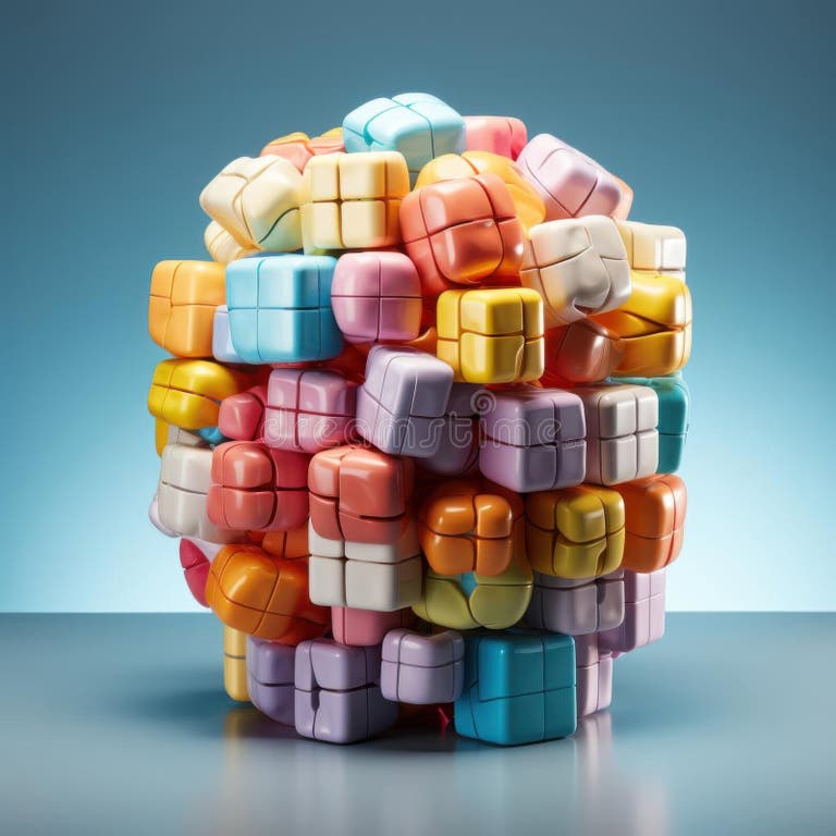 Colorful Gift Boxes Sphere with 3D Render, and Abstract Stock ...