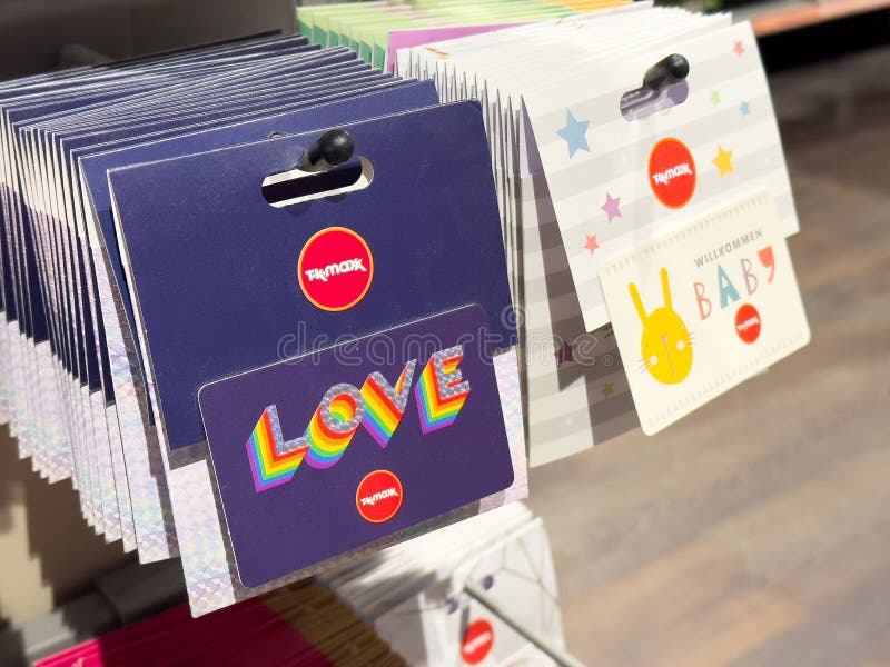 Colorful Gift Cards Display Hanging Retail Store Stock Photos - Free ...