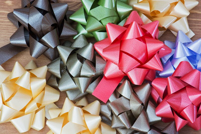 Colorful gift wrap bows stock image. Image of package - 35506525