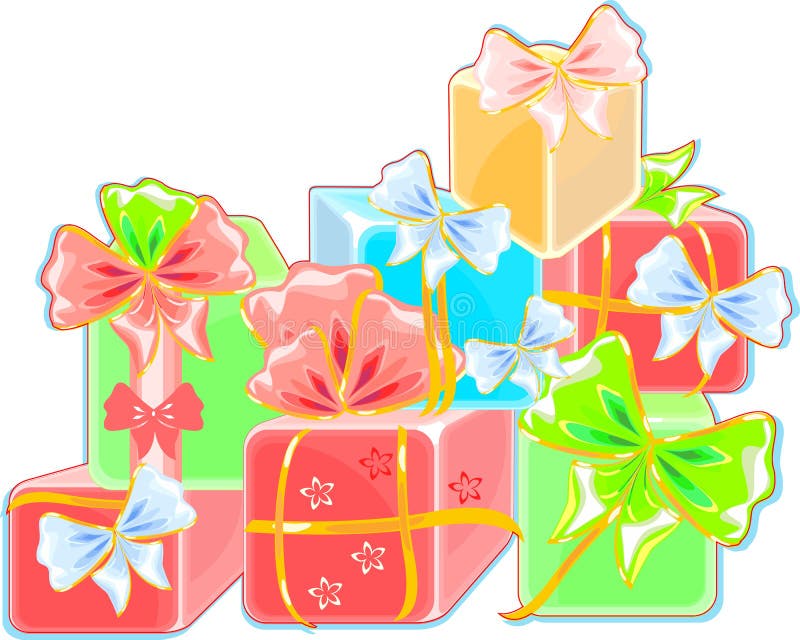 Colorful gifts stock vector. Illustration of holidays - 45300859