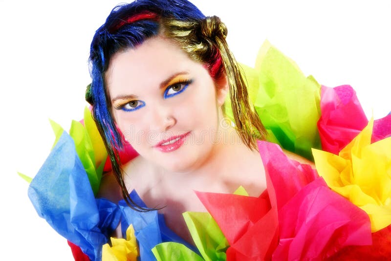 Colorful Girl stock photo. Image of beautiful, artistic - 6022946