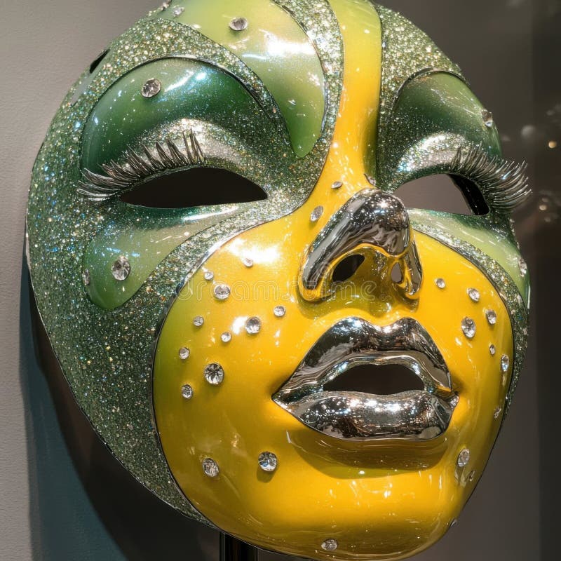 Colorful Glamorous Decorative Mask Display Stock Photo - Image of ...