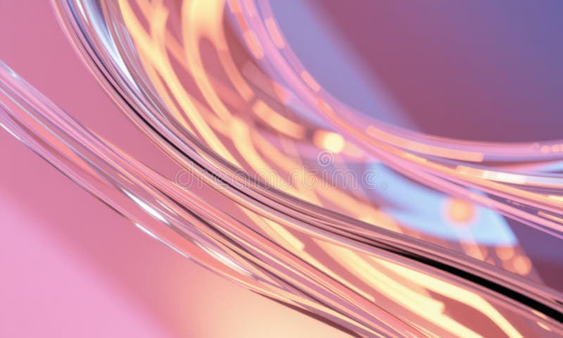 Colorful Glass Abstract Design with Flowing Shapes and Soft Lighting ...