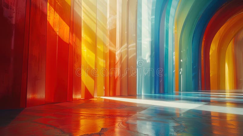 Colorful Abstract Interior Glass Panels Sunlight Stock Photos - Free ...