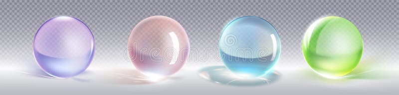 Colorful Glass Ball on Transparent Background Stock Illustration - Illustration of globe, circle ...