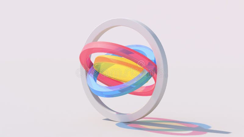 Glass Circle Shape Black Background Abstract Animation 3d Render Stock Footage Video Of