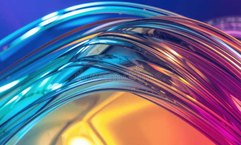 Colorful Glass Curves Create Vibrant and Dynamic Visual Effect ...