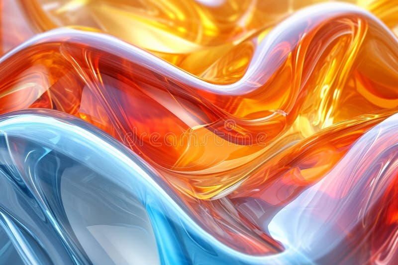 Colorful Glass 3D Object Abstract Art - AI Generated Stock Illustration ...