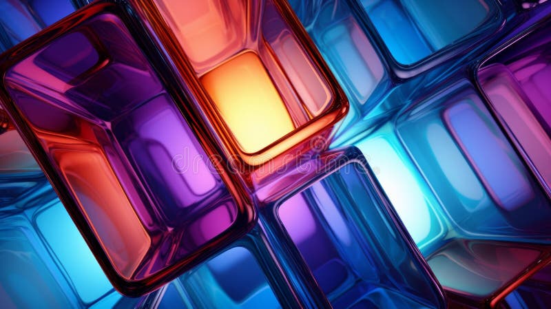 Colorful Glass 3D Object Abstract Wallpaper Background AI Generated ...