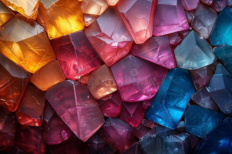Colorful Glass Fragments Create Striking Pattern Against Dark Backdrop ...