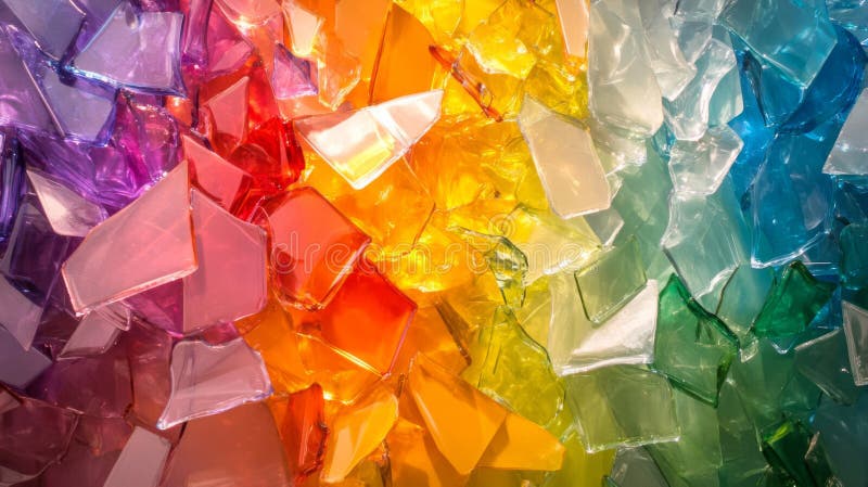 Colorful Glass Fragments Rainbow Texture Background Stock Illustration ...
