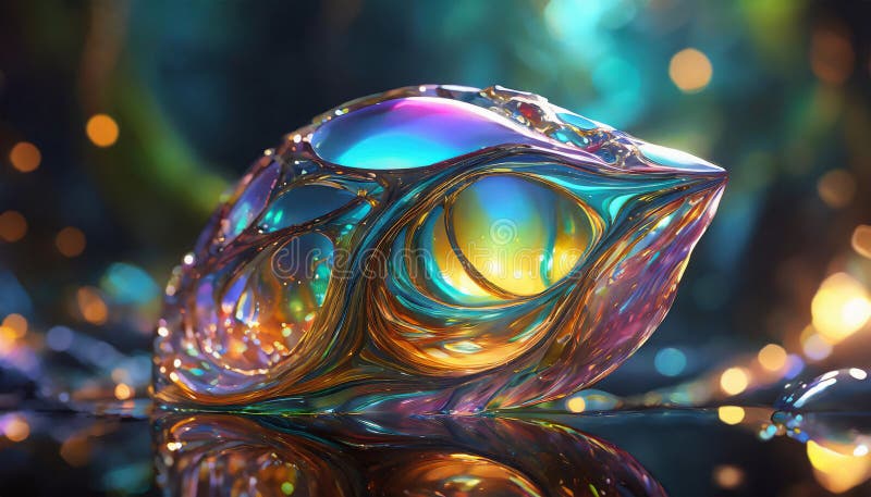 Colorful glass object stock illustration. Illustration of bent - 350754723