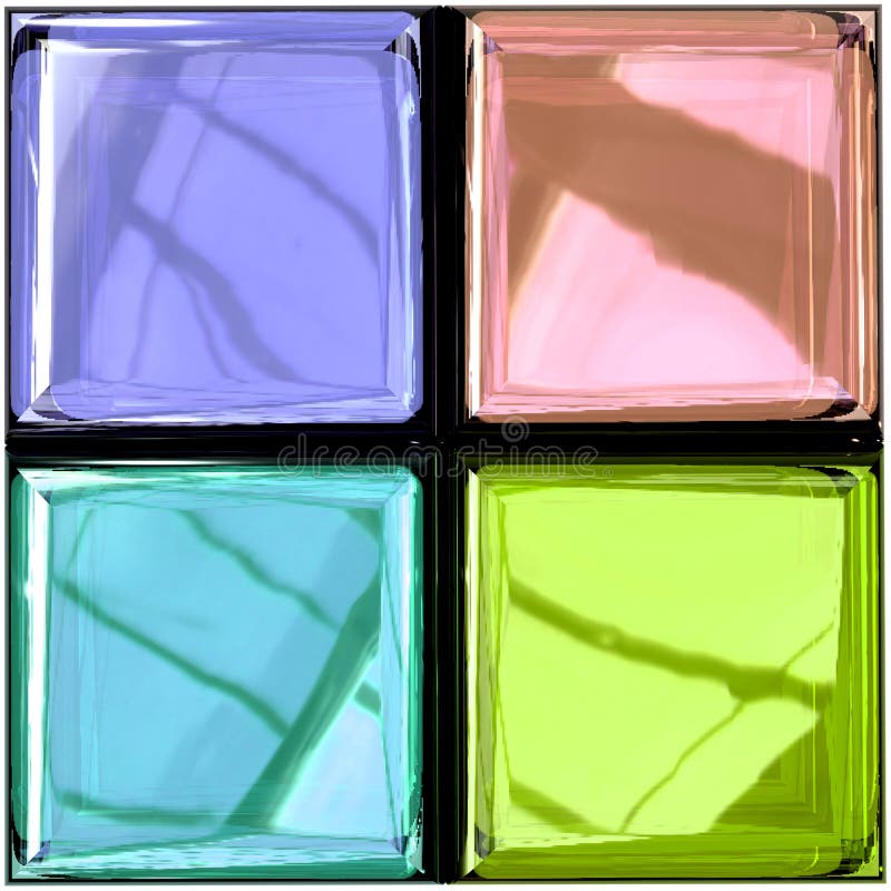 Colorful Glass Palette Photorealistic Rendering Stock Illustration ...