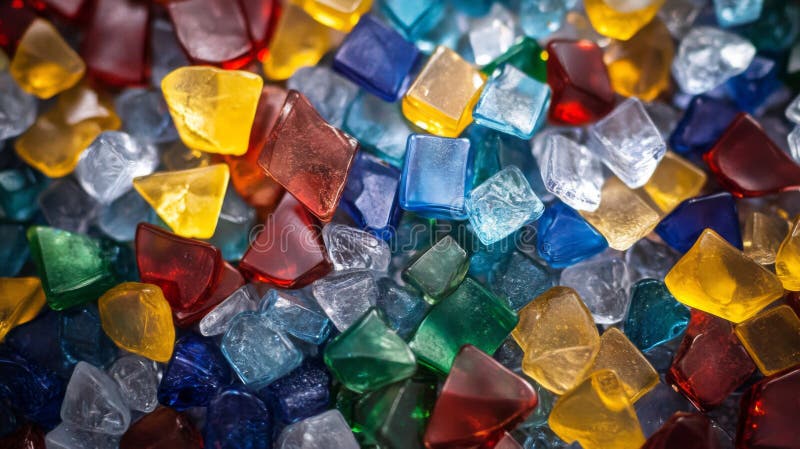 Colorful Glass Pieces Create a Vibrant Display Stock Illustration ...