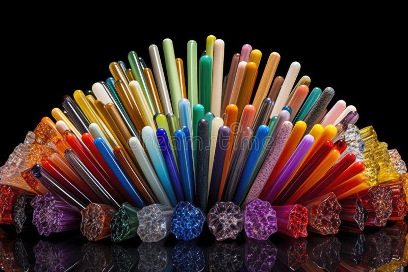 Colorful Glass Rods Used for Glass Art Stock Illustration ...