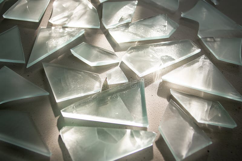 Colorful Glass Shards, Casting Prismatic Reflections Placed Under a ...