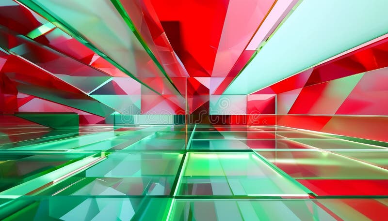 Colorful Glass Shards Create a Dynamic Visual Experience in a Bright ...