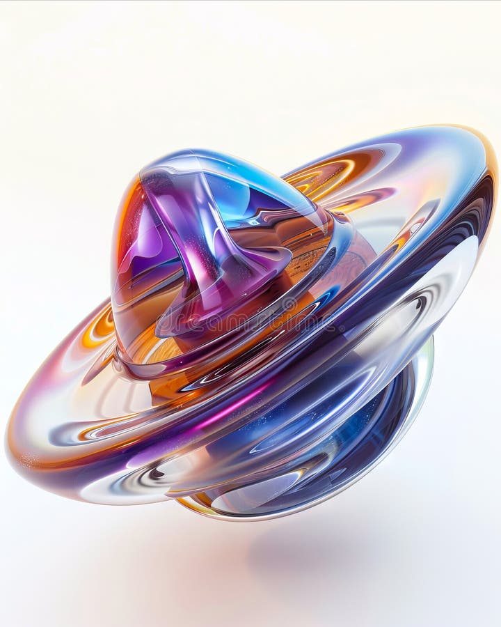 A Colorful Glass Sphere with a Blue and Purple Color Stock Image ...