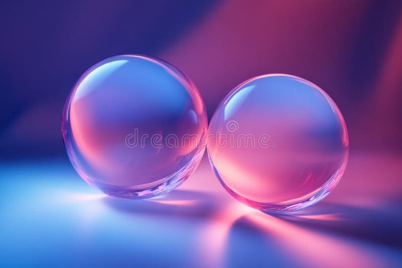 Colorful Glass Spheres Reflecting Vibrant Light in a Creative Display ...