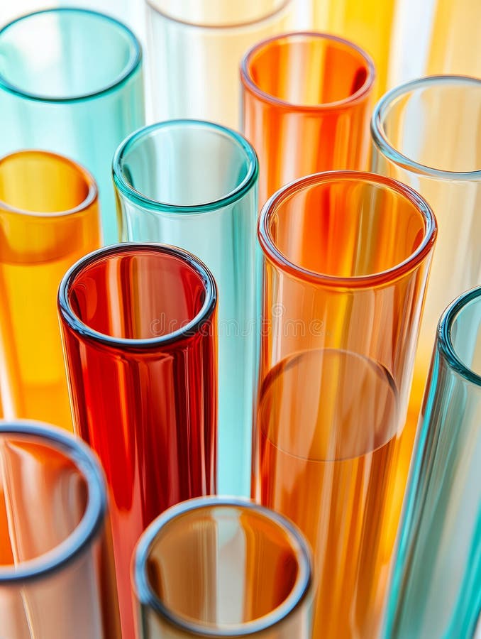 Colorful Glass Test Tubes in a Laboratory Setting Stock Photo - Image ...