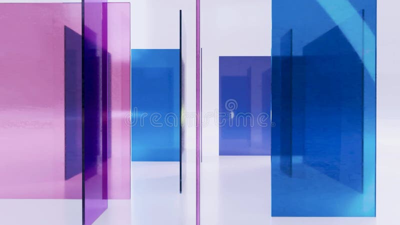 Colorful Glass with Texture and Reflection. Video Render Stock Footage ...