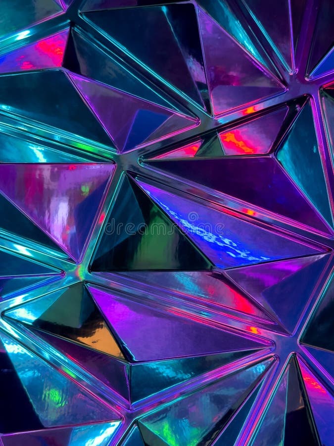 Colorful Glass Texture with Various Shapes and Hues, Shining Brightly ...