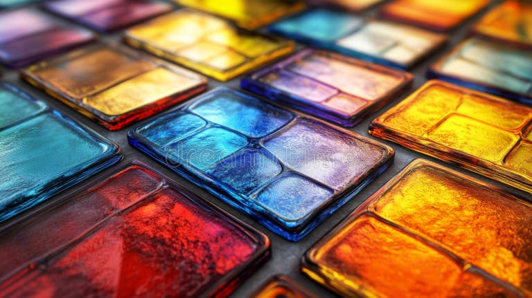 Colorful Glass Tiles Pattern Abstract Design Stock Illustration ...